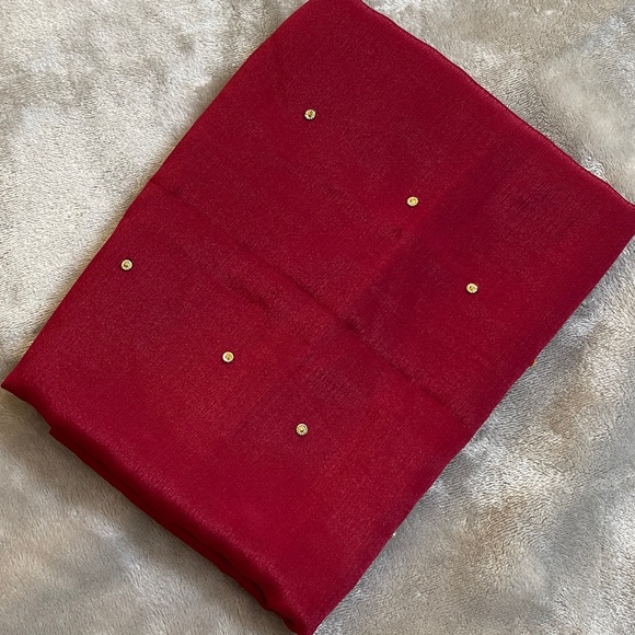 Hijabs | Red Party Hijab Scarf Muslim Wear Islamic | Poshmark